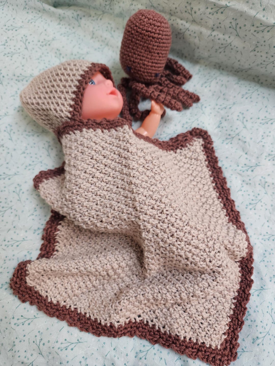 Comfort Octopus Set for Preemie Boy or Baby in Memoriam Set. Blanket ...