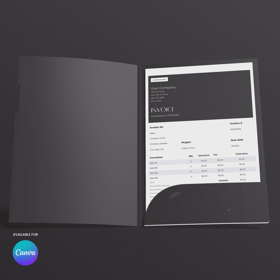 Canva Invoice Template | Forma 60 Collection - Etsy