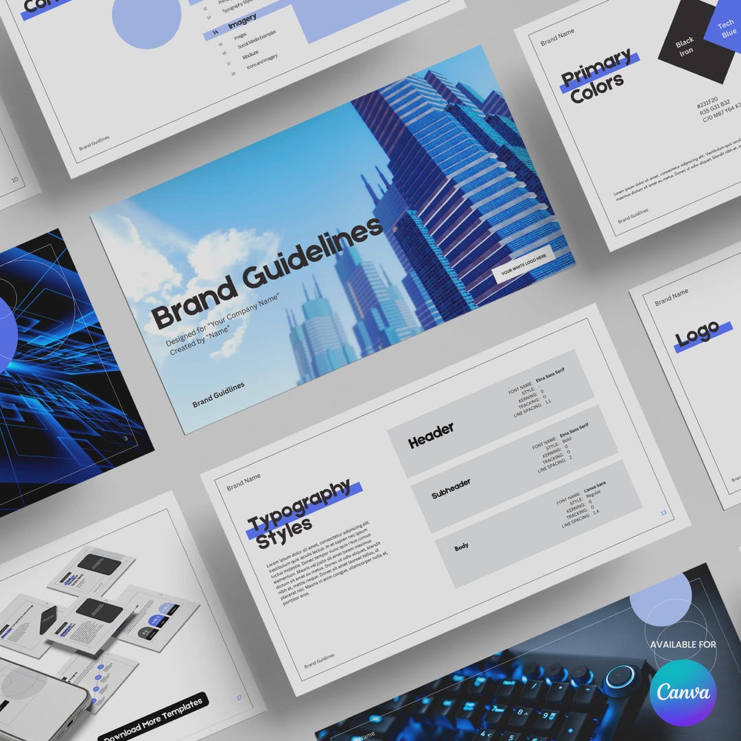 Canva Brand Identity Template | Forma 20 Collection - Etsy