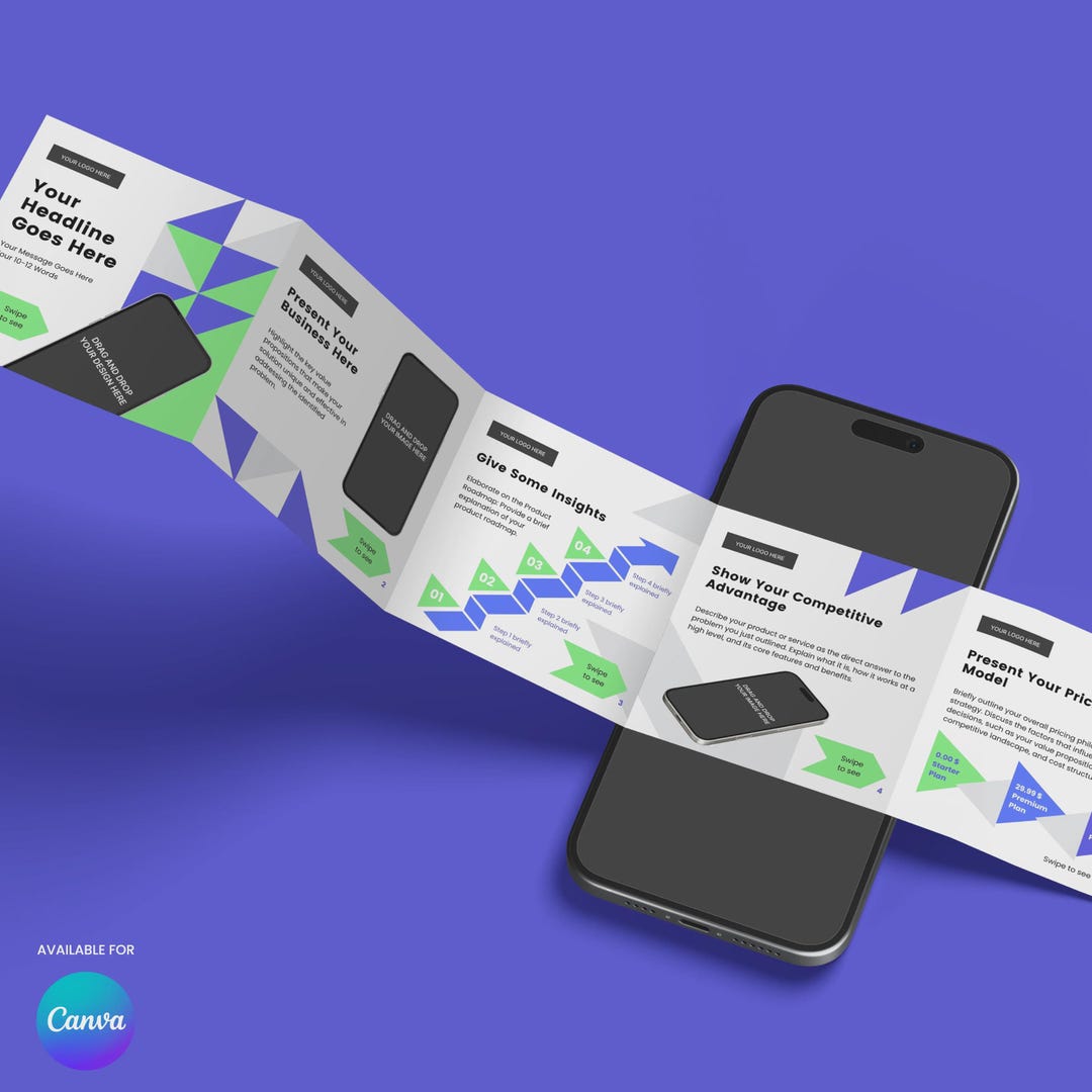 Canva Carousel Templates | Forma 40 Collection for Startups and Tech - Etsy