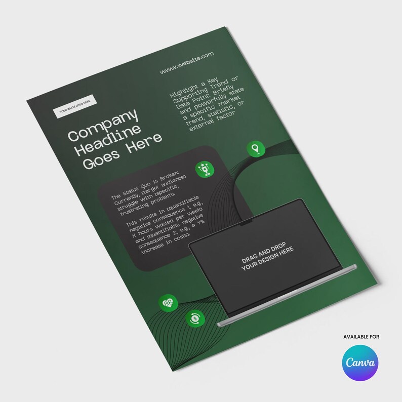 Canva One-pager Template | Forma 30 Green Edition - Etsy