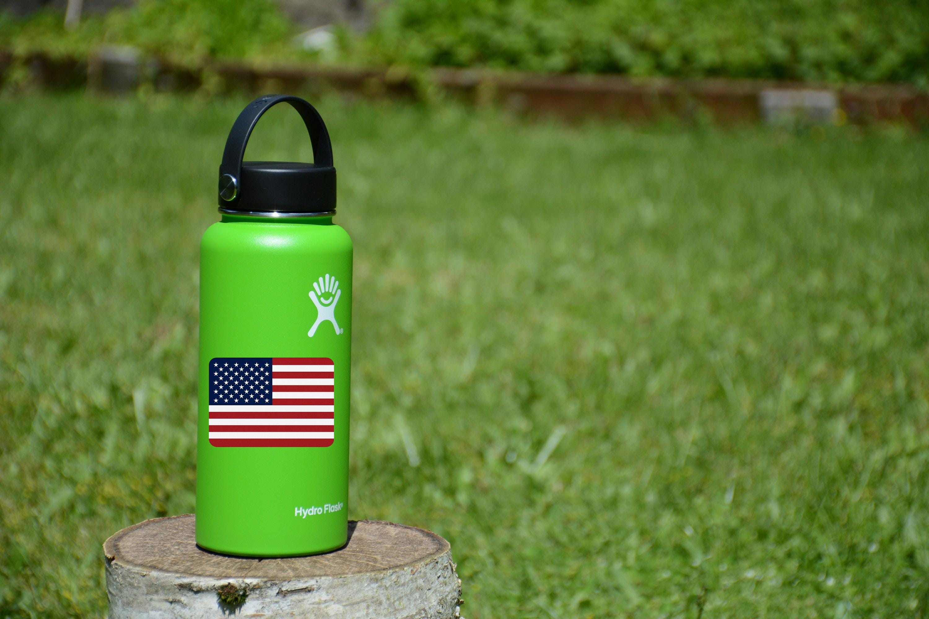 American Flag Sticker – USA Patriotic Vinyl Decal – Red White Blue ...