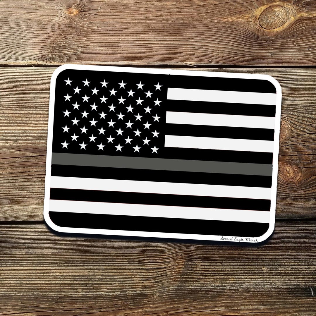 Thin Gray Line Flag Sticker – Honor Corrections Officers Decal ...