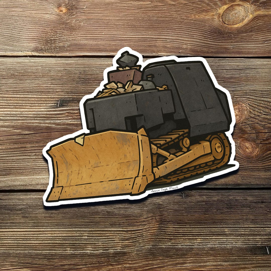 Killdozer Bulldozer Sticker – Anti-zoning Cartoon Decal – Protest Armor ...