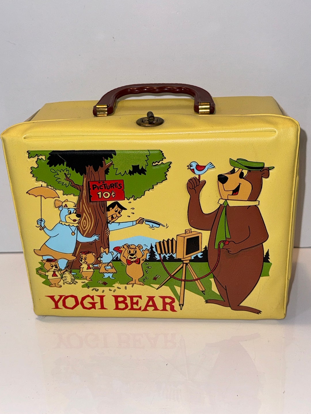 Vintage Hanna Barbera Yogi Bear Aladdin Brand Vinyl Lunch Box in ...