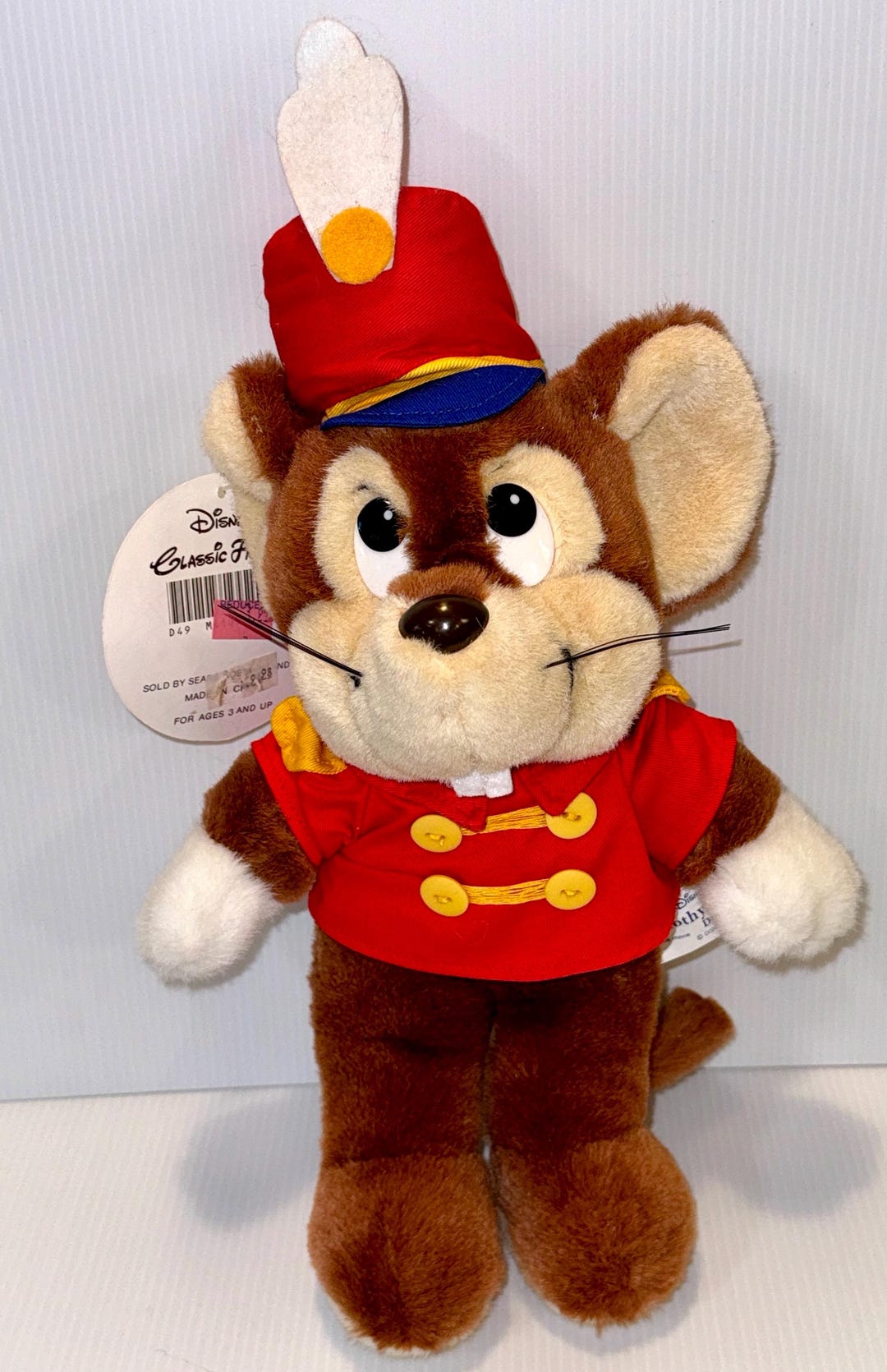 Vintage Walt Disney Sears 15 Inch Plush Timothy Mouse From the Movie ...