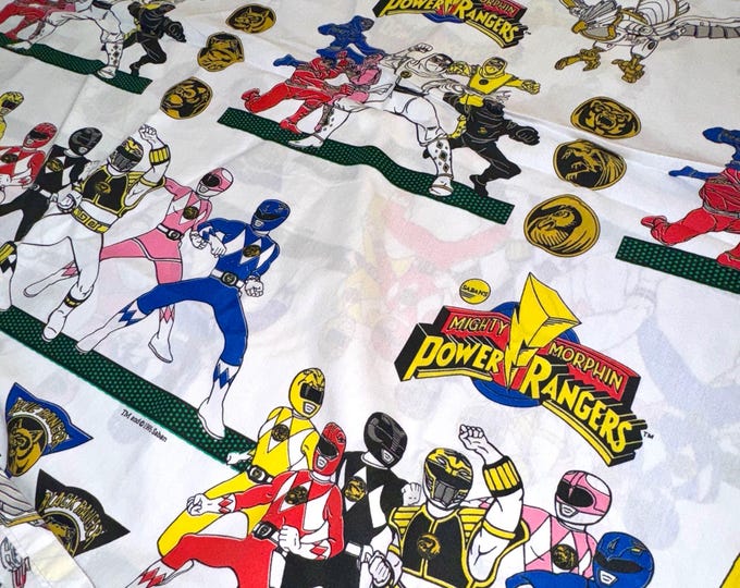 1995 Mighty Morphin Power Rangers Saban Twin Top Sheet Y2K Fabric - Etsy