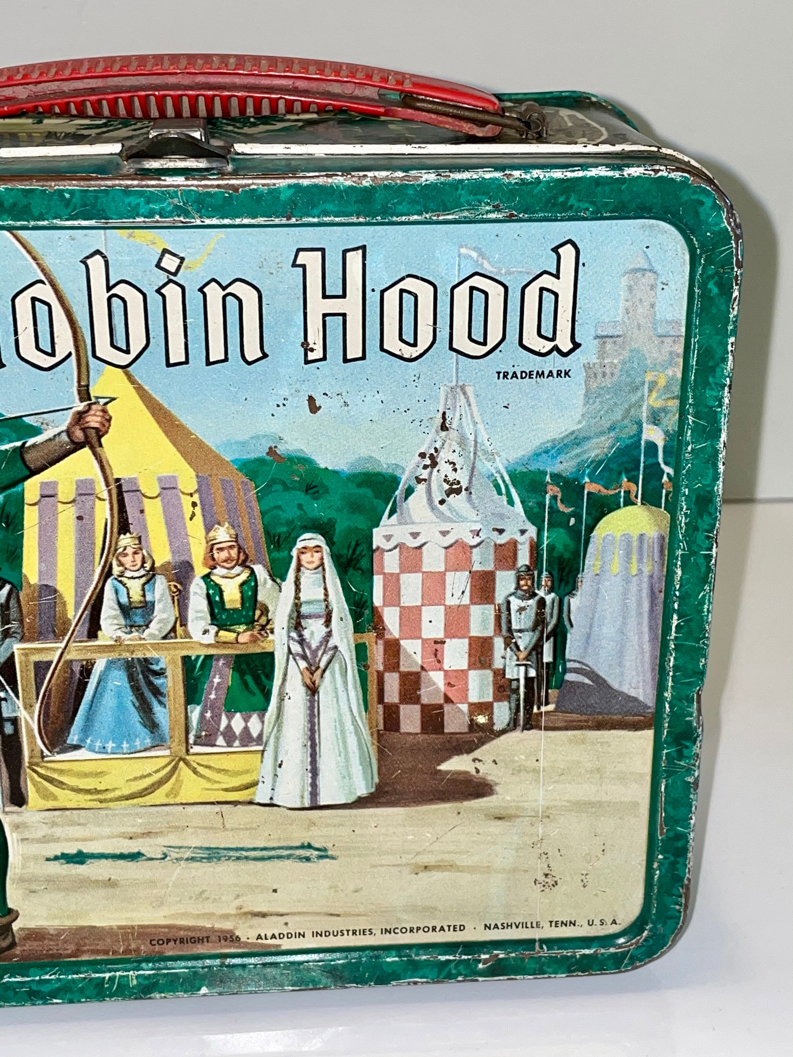 Vintage 1950's Aladdin Industries Robin Hood Metal Lunch Box Lunchbox ...