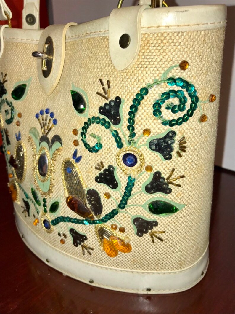 Vintage Flat Bottom Bucket Bag Purse - Etsy