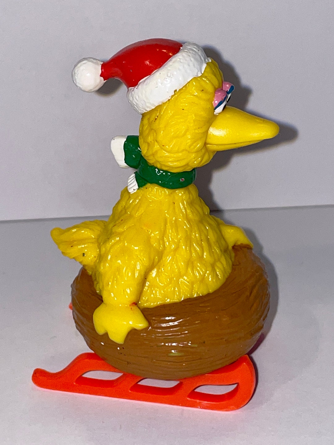 Vintage Applause Jim Henson Sesame Street Christmas Big Bird on a Sled ...