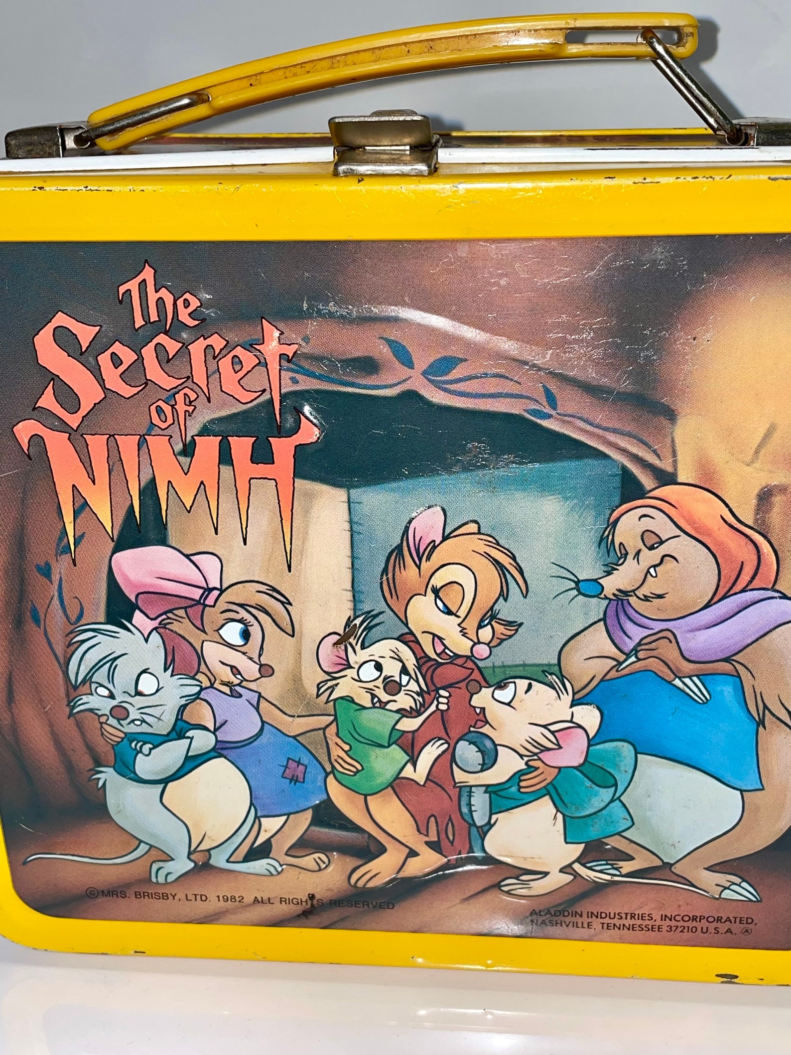 1982 the Secret of Nimh Metal Lunch Box Lunchbox in Excellent Minty ...