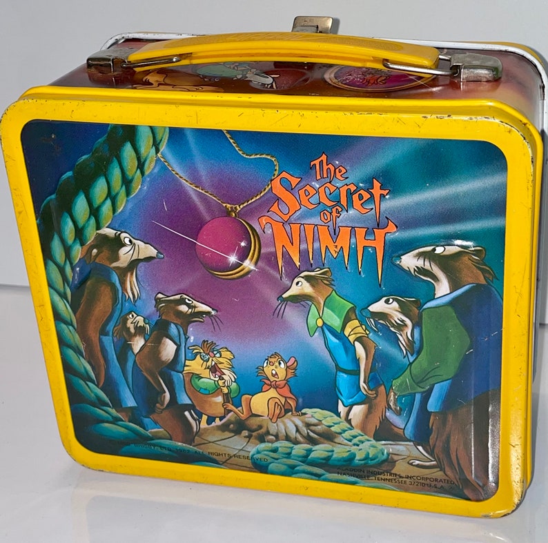 1982 the Secret of Nimh Metal Lunch Box Lunchbox in Excellent Minty ...