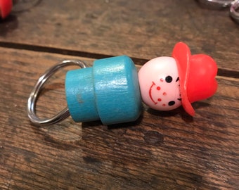 Fisher Price Little People Farmer Key Chain Cowboy Miniblings - Etsy