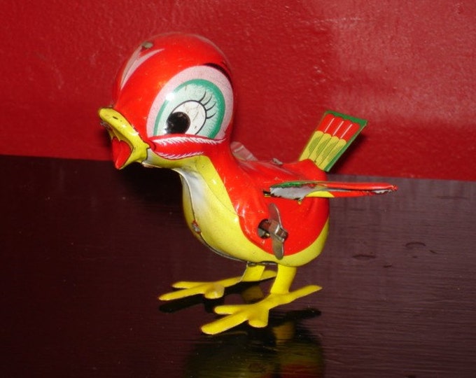 Vintage Metal Wind up Toy Bird Mikuni Made in Japan Works - Etsy