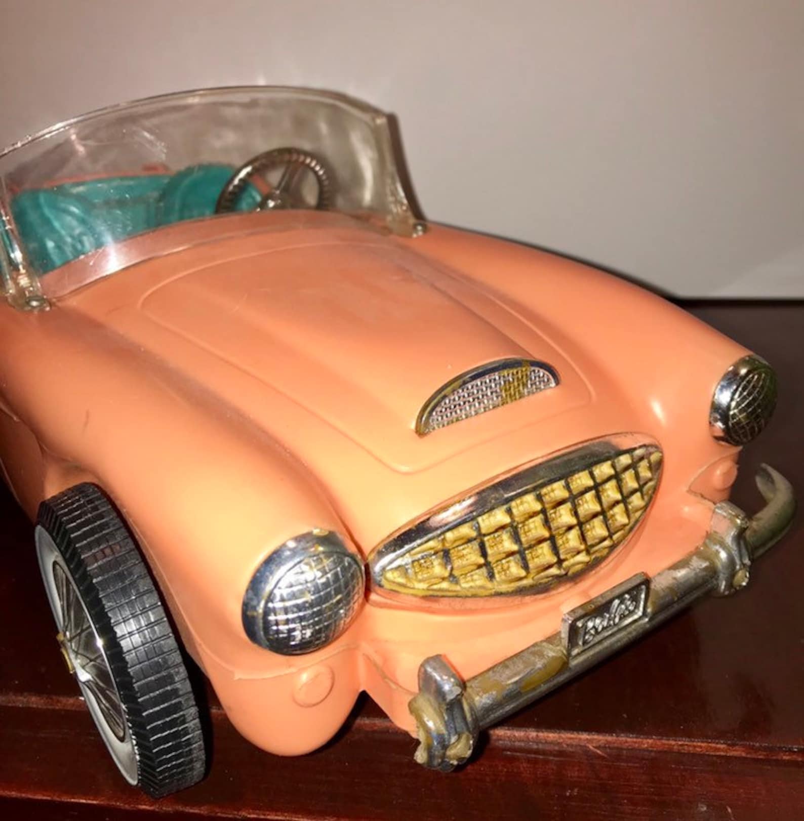Vintage 1962 Mattel Barbie dolls first car pink Austin Healy | Etsy