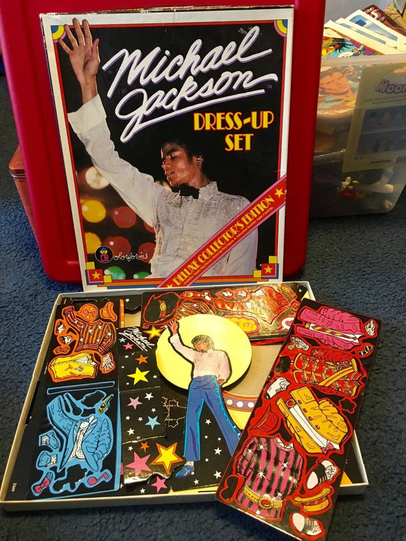 Rare Vintage 1984 Michael Jackson Dress up Paper Doll Collectirs ...