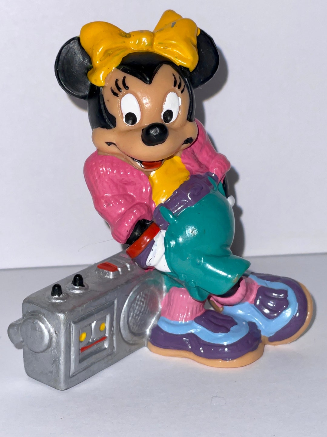 Vintage 1987 Bully PVC Walt Disney Minnie Mouse With Boombox Made in ...