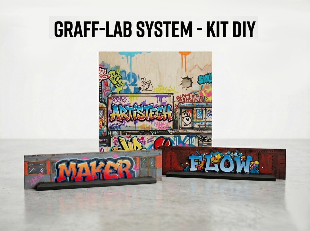 GRAFF-LAB SYSTEM: Premium Wooden Paintable Graffiti Build Kit. Modular ...