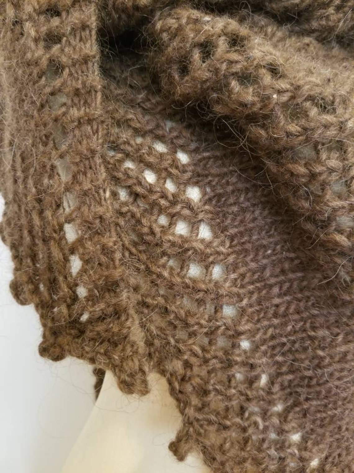Rustic Icelandic Wool Shawl | Hand Knit 100% Wool Lace Shawl - Etsy