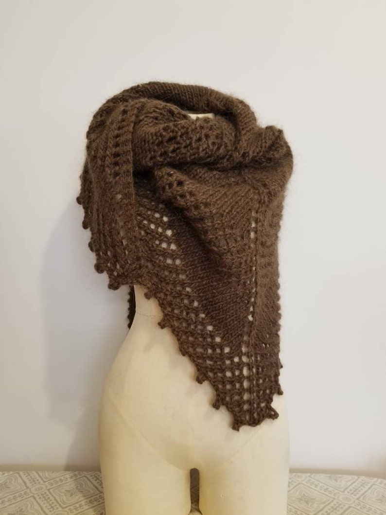 Rustic Icelandic Wool Shawl | Hand Knit 100% Wool Lace Shawl - Etsy