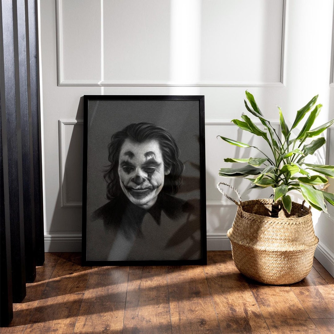 Joker Art Print | Movie Poster, Movie Art, Surreal, Fine Art, Charcoal ...
