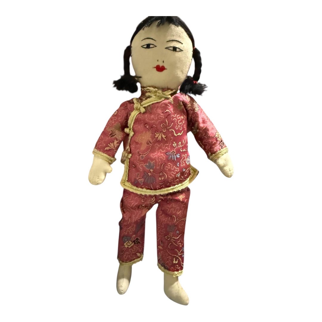 Ada Lum Chinese Cloth Doll 10 IN Original Costume Embroidered Face - Etsy