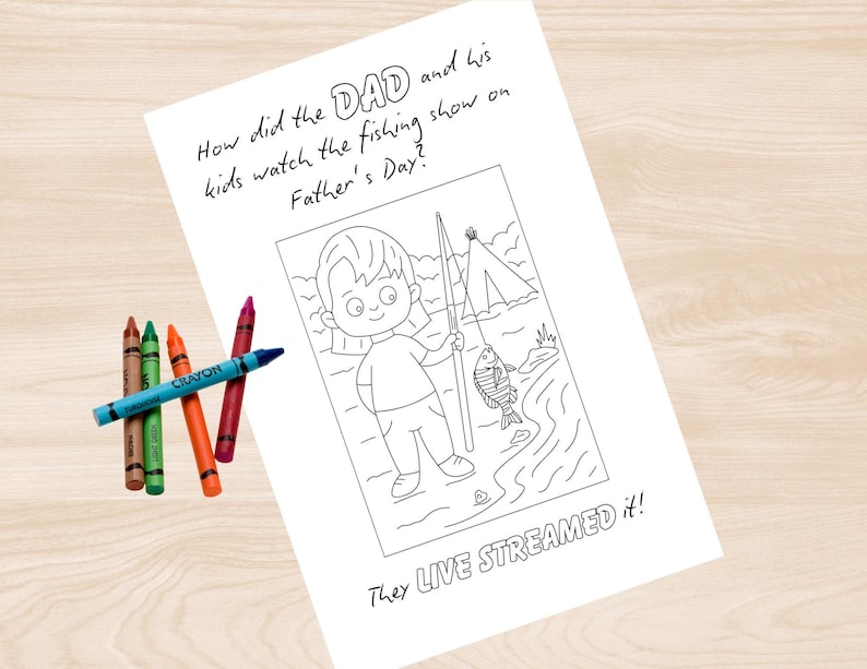 Father's Day - Set of 7 - Funny Printable Coloring Pages - Dad Jokes - Etsy