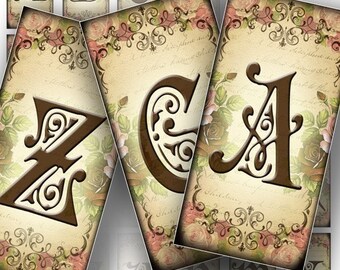 Digital Collage Sheet Download Paper Art Vintage Alphabet | Etsy
