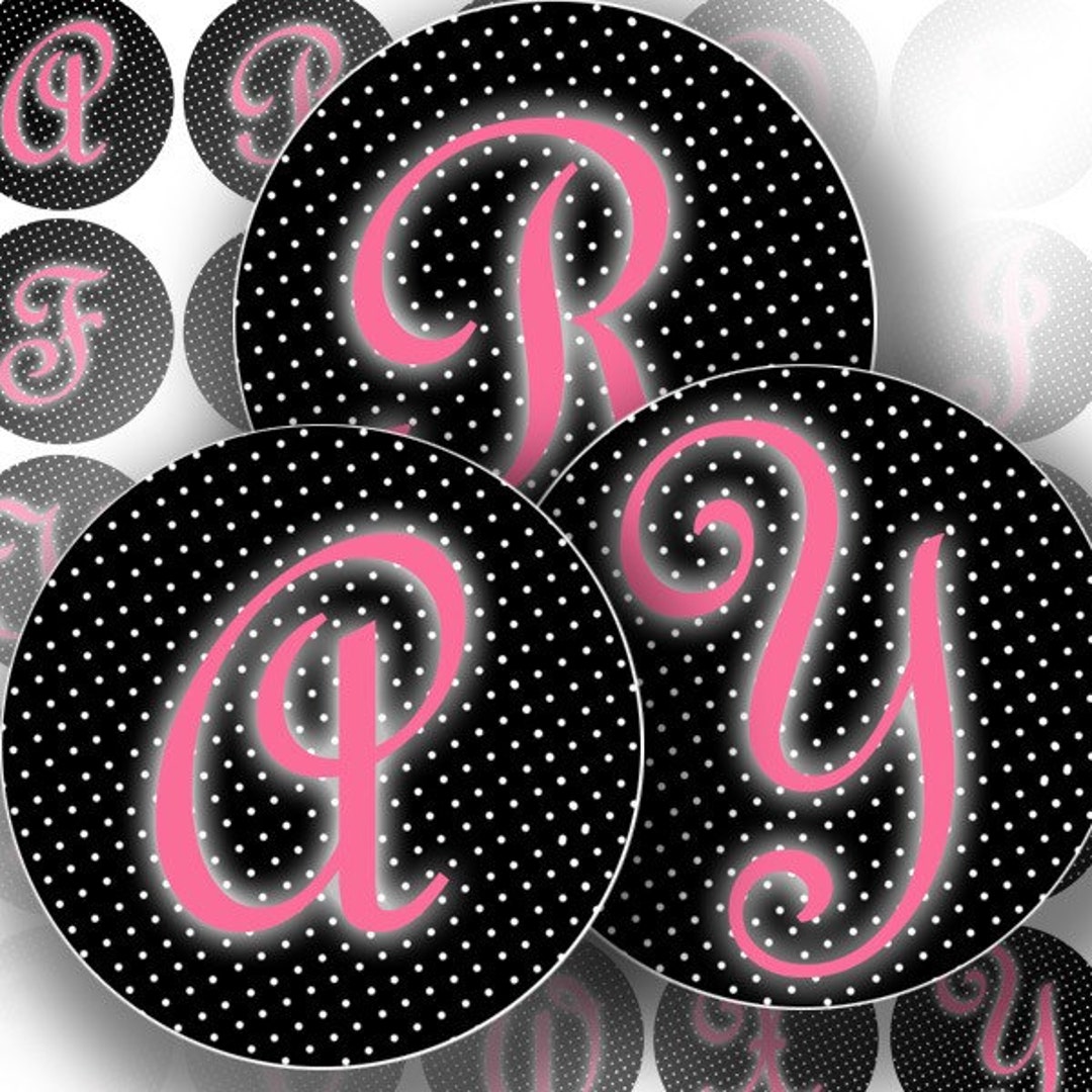 Alphabet Letters Digital Collage Sheet 1.5 Inch Circle Digital Art ...