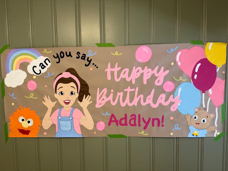 Ms. Rachel Birthday Banner - Etsy