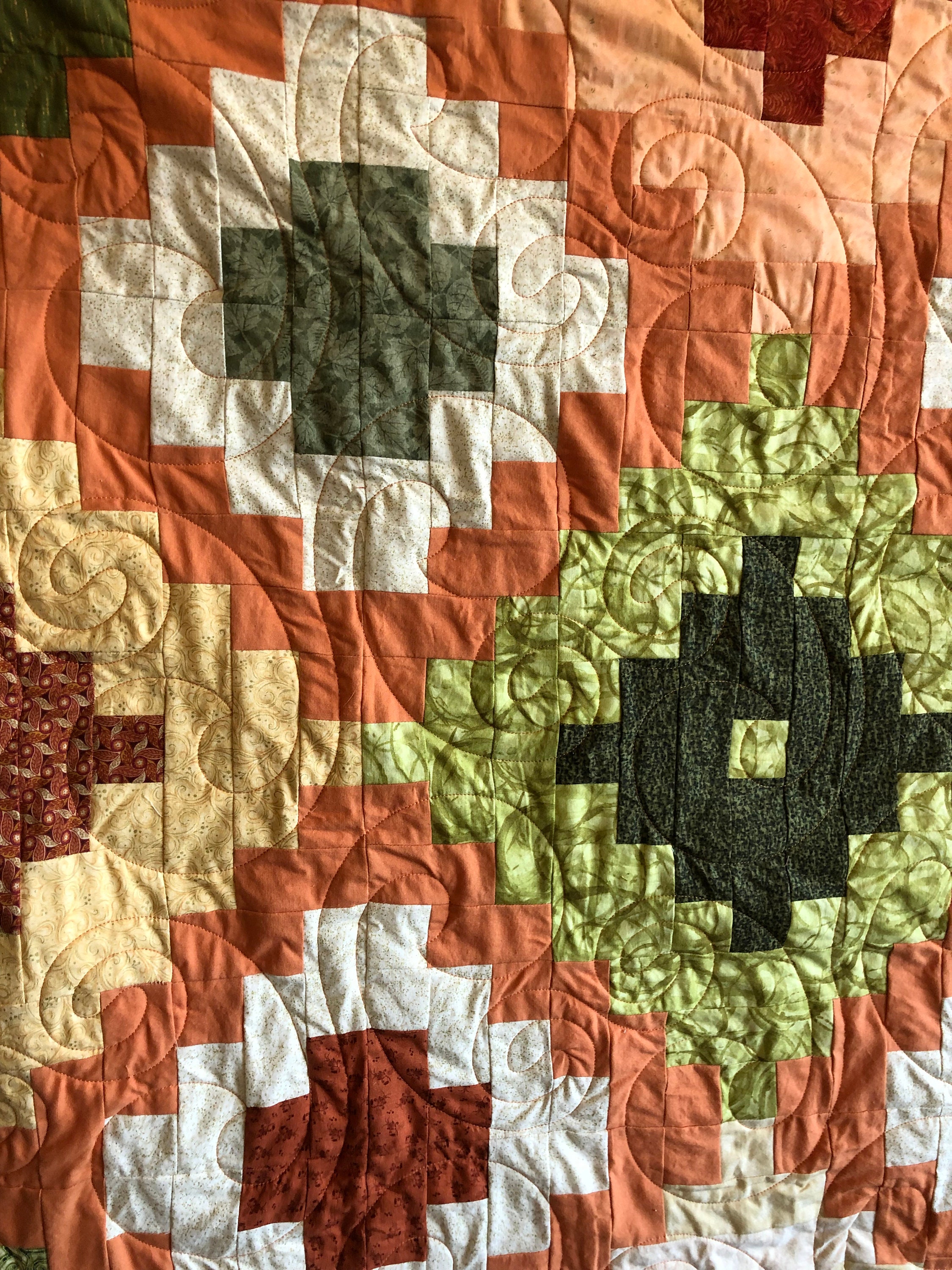 Santa Fe Southwestern Quilt in Sage, Butternut, Cream, Gold, Copper ...