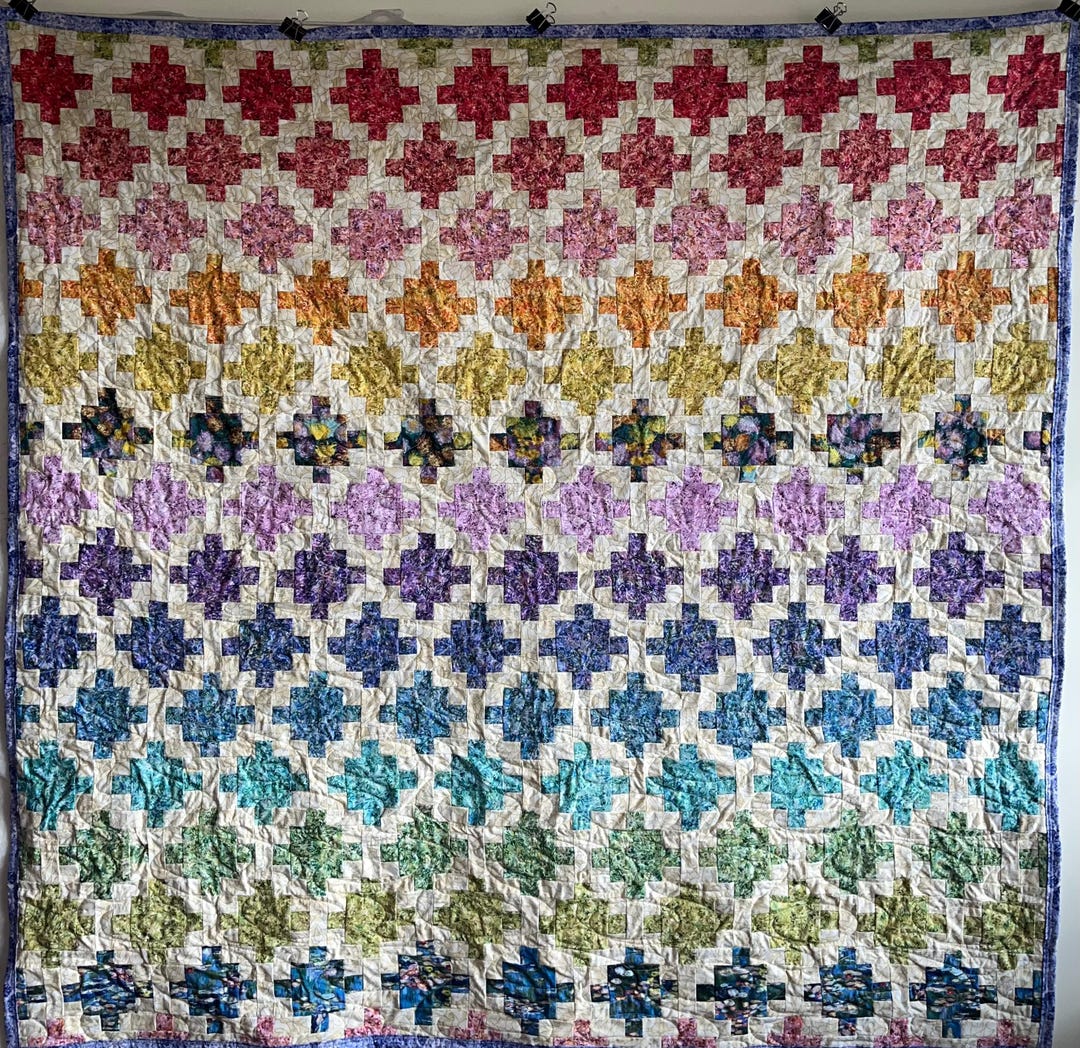 Monet Water Lilies Quilt; Soft Rainbow Lap Quilt - Etsy