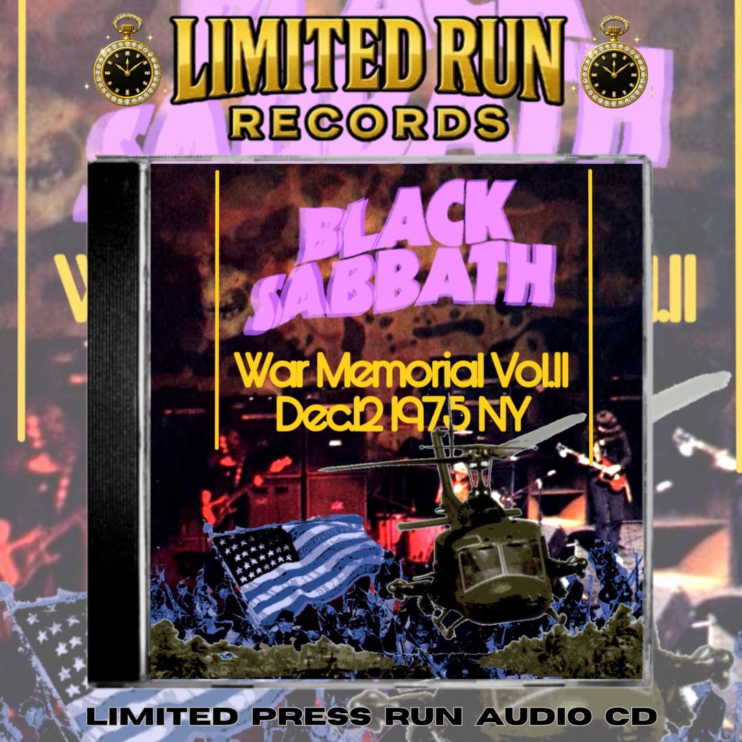 Black Sabbath – War Memorial Vol II (dec 12, 1975 – NY) CD Brand New ...