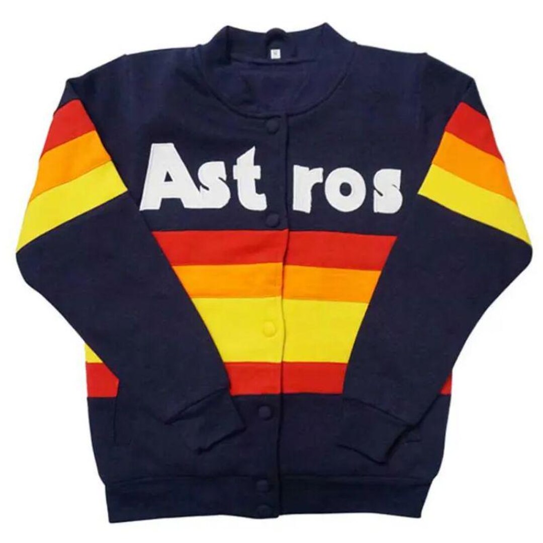 Vintage Astros Rainbow Jacket | Retro Bomber Streetwear | 80s Baseball ...