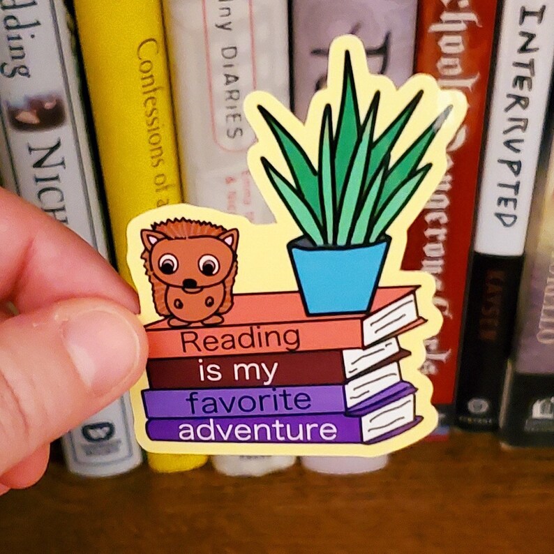 Reading is My Favorite Adventure Sticker by Manda - Etsy