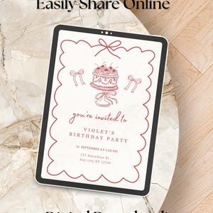 Trendy Birthday Invitation, Printable, Customizable - Etsy