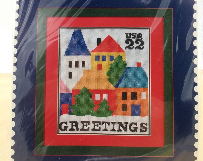 DMC SC2245 U.S. Postage Stamp Collection "houses Greetings" Counted ...
