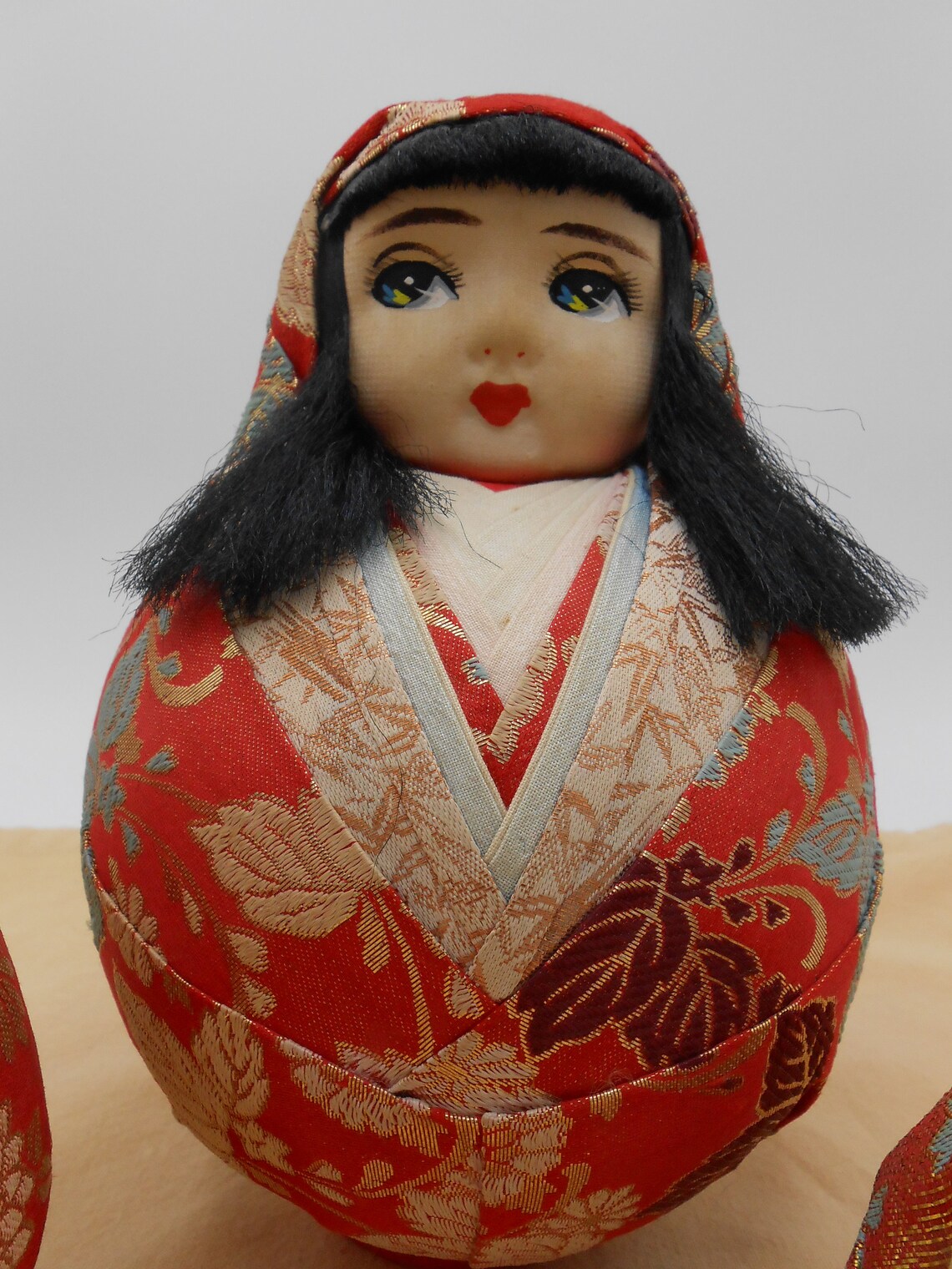 Set of THREE Hime Daruma Roly Poly Japanese Dolls Japanese | Etsy