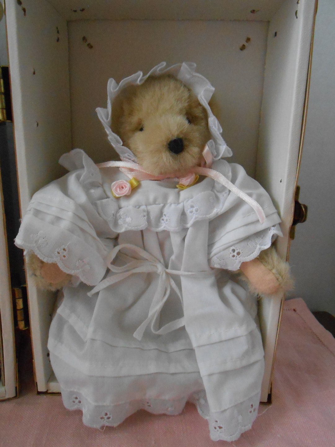 Muffy Vanderbear In Christening Gown And Bonnet Nabco 1982 Muffy Vanderbear Etsy