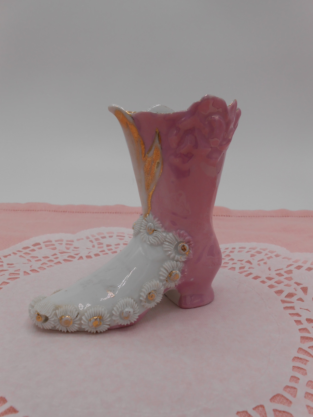 Antique Pink Luster Porcelain Philadelphia Souvenir Boot, Antique ...