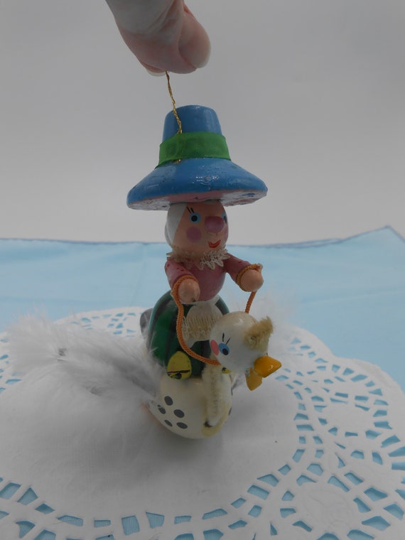 Kurt Adler 1977 Wooden Mother Goose Christmas Tree Ornament - Etsy