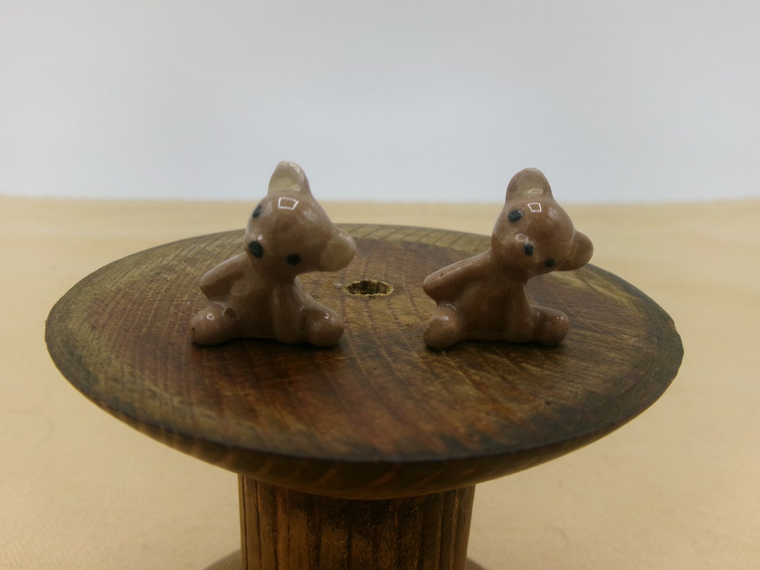 TWO Teeny Tiny Hagen Renaker Ceramic Tan Teddy Bear Figurines - Etsy