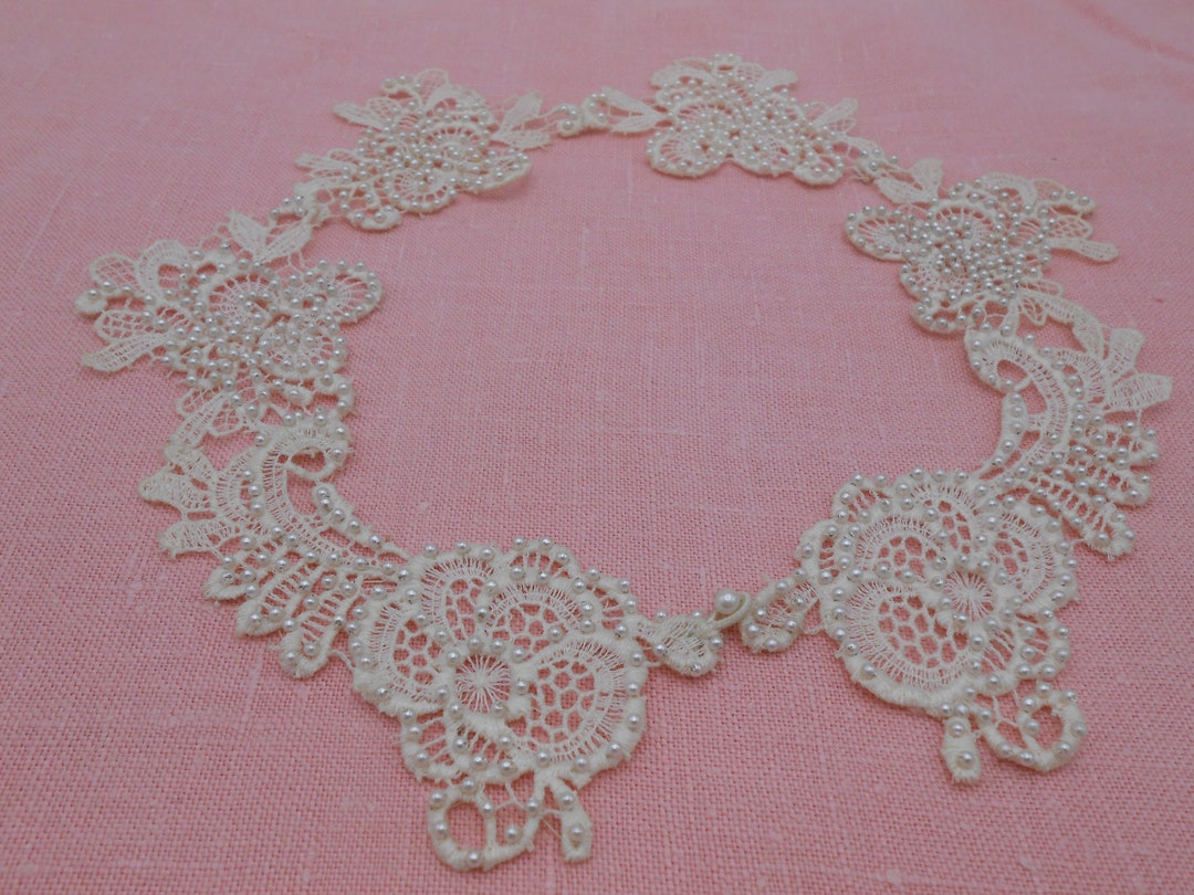 RBG Inspired GORGEOUS Hand Made Detachable Beaded Lace Collar - Etsy