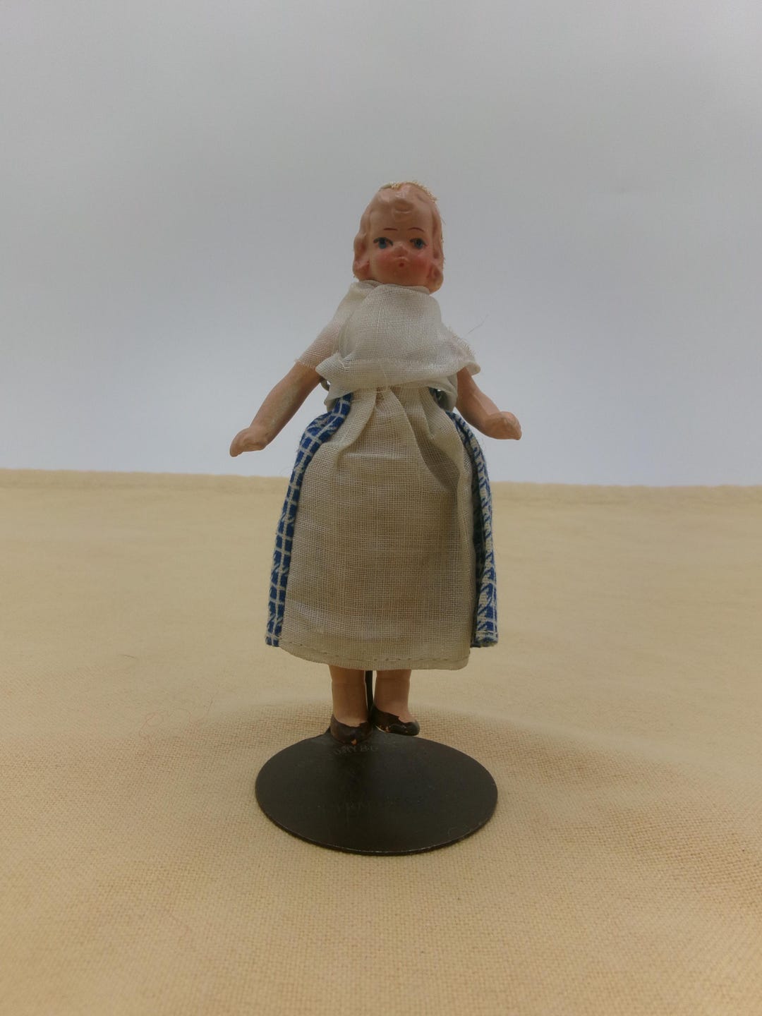 Antique Hertwig Fully Jointed Miniature German Bisque Doll House Doll ...