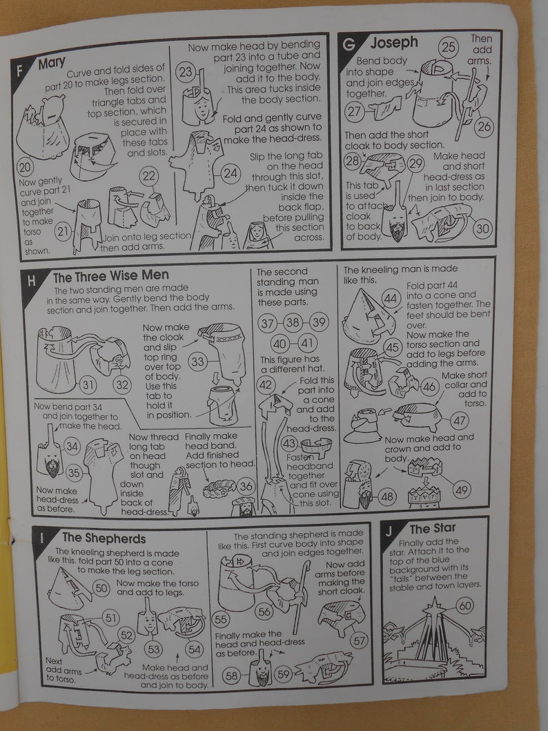 Usborne Nativity Press-Out Model Book Punch Out | Etsy