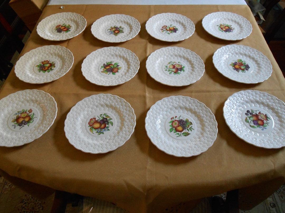 REDUCED - COMPLETE SET 12 Copeland Spode Alden Luncheon Plates, Pattern ...