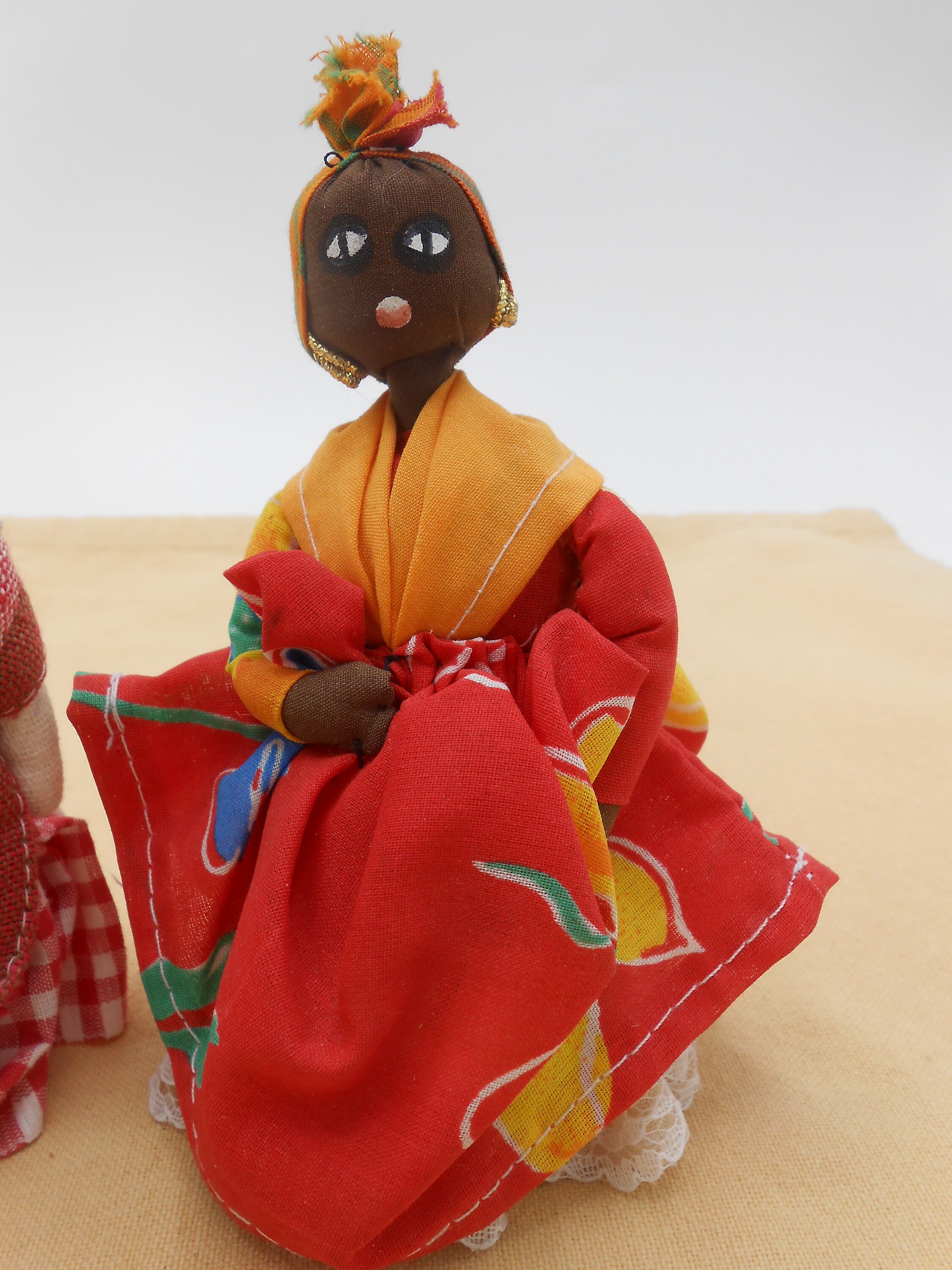 Three Latin Costume Dolls and Pair of Embroidered Doll Shoes, South ...
