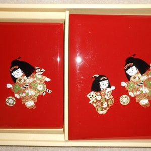 NEW Vintage Red Lacquer Japanese Photo Album and Address Book Set in ...