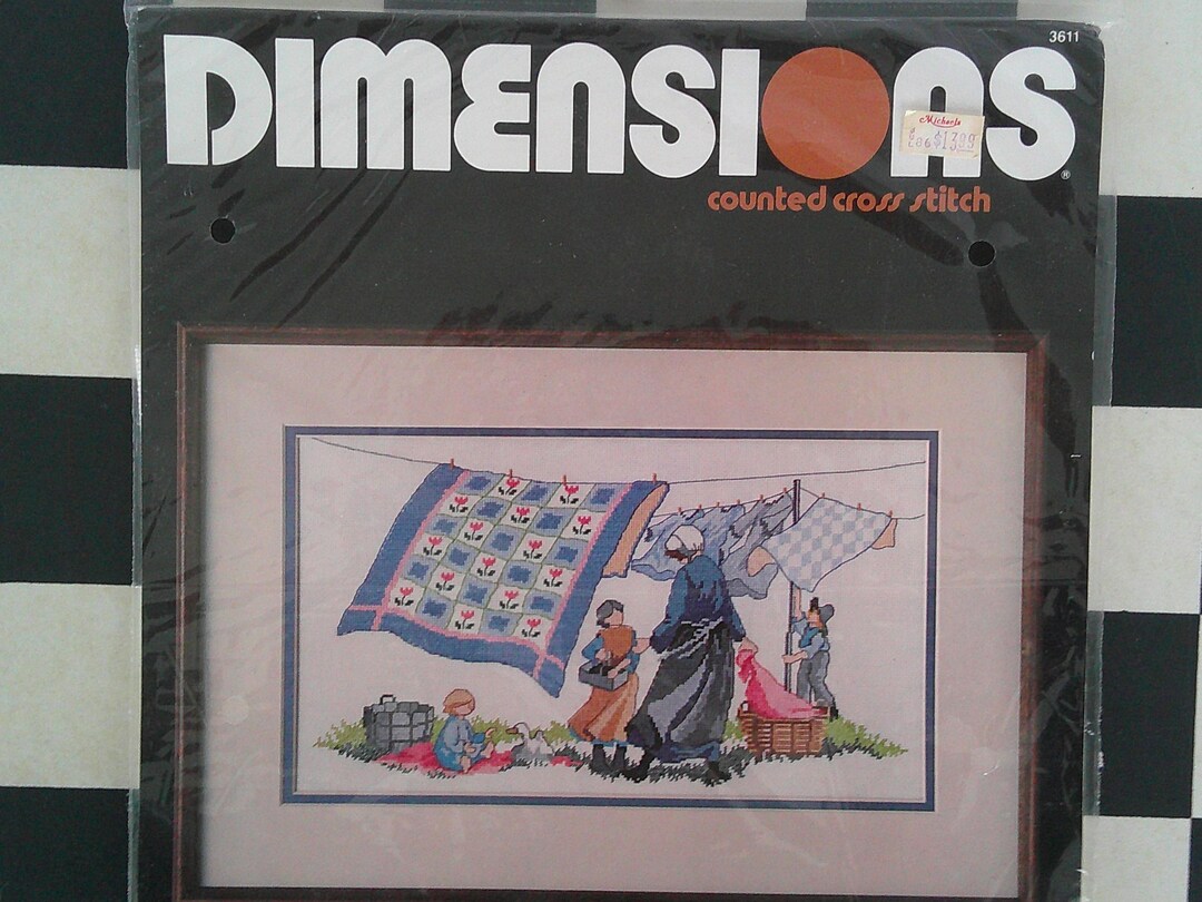 Dimensions 3611 "amish Breezy Day" Counted Cross Stitch Kit, Amish ...