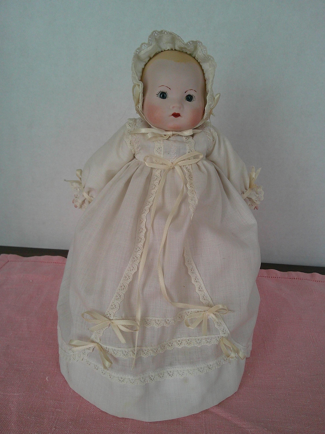 Soft Body Baby Doll Porcelain Head and Hands, Glass Eyes, 11" With ...